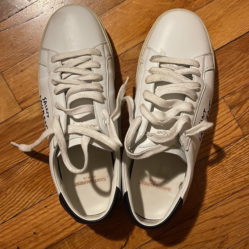 Ysl Court Classic Sneaker White Leather - Gem